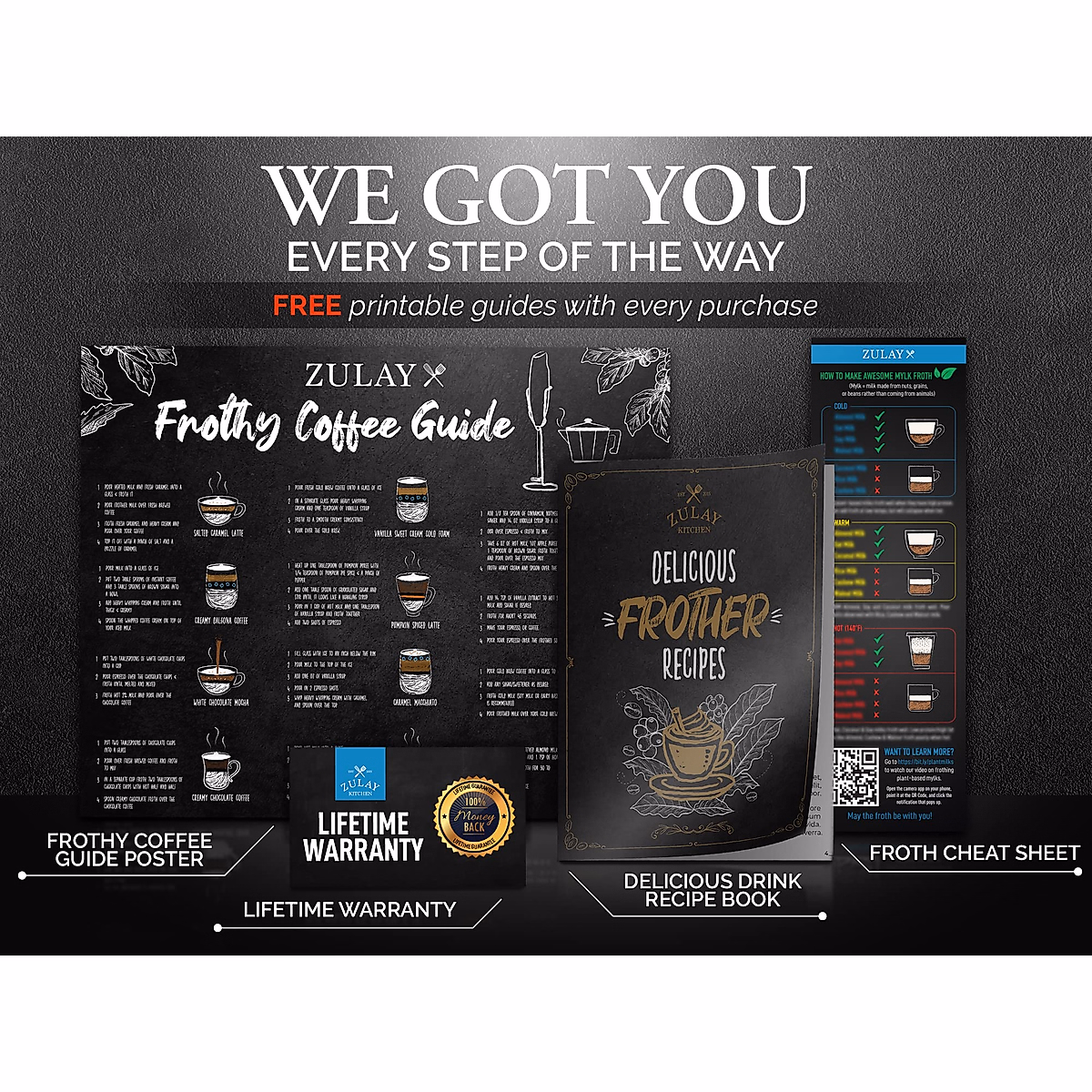 Zulay Magia Super Automatic Coffee Espresso Machine - Frother Handheld Foam Maker for Lattes - Espresso Coffee Maker With Easy To Use 7” Touch Screen & Executive Milk Frother with Stand