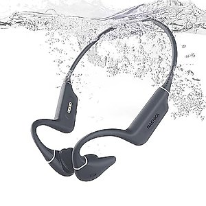 Naenka Runner Diver2 Swimming Headphones, IP68 Bone Conduction Headphones with MP3 Player Built-in 32G Memory, Bluetooth 5.3 Open Ear Headphones with CVC6.0 Mic for Swimming Running Cycling Gym