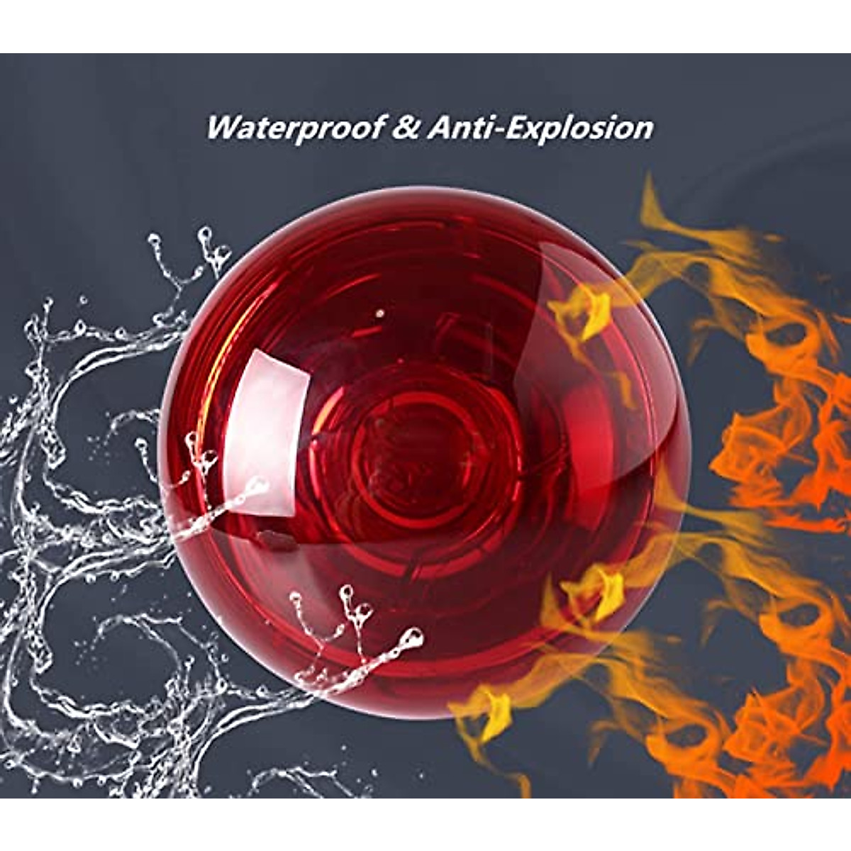 Qixivcom 2-Packs 275W Heat Lamp Bulb Infrared Heating Bulbs Dark Red Light Glass Heat Lamp E26 Waterproof Anti-Explosion Thickened Bulbs for Piglet Chicken Duck Birds Bathroom Light Therapy Use