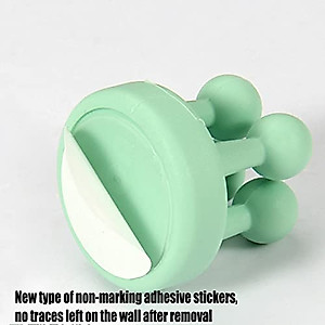 6Pcs Razor Holder for Shower Wall Silicone Stick Hooks for Hanging ,Waterproof Damage Free Hanging Hooks for Kitchen Bathroom Office,Pink Yellow Green