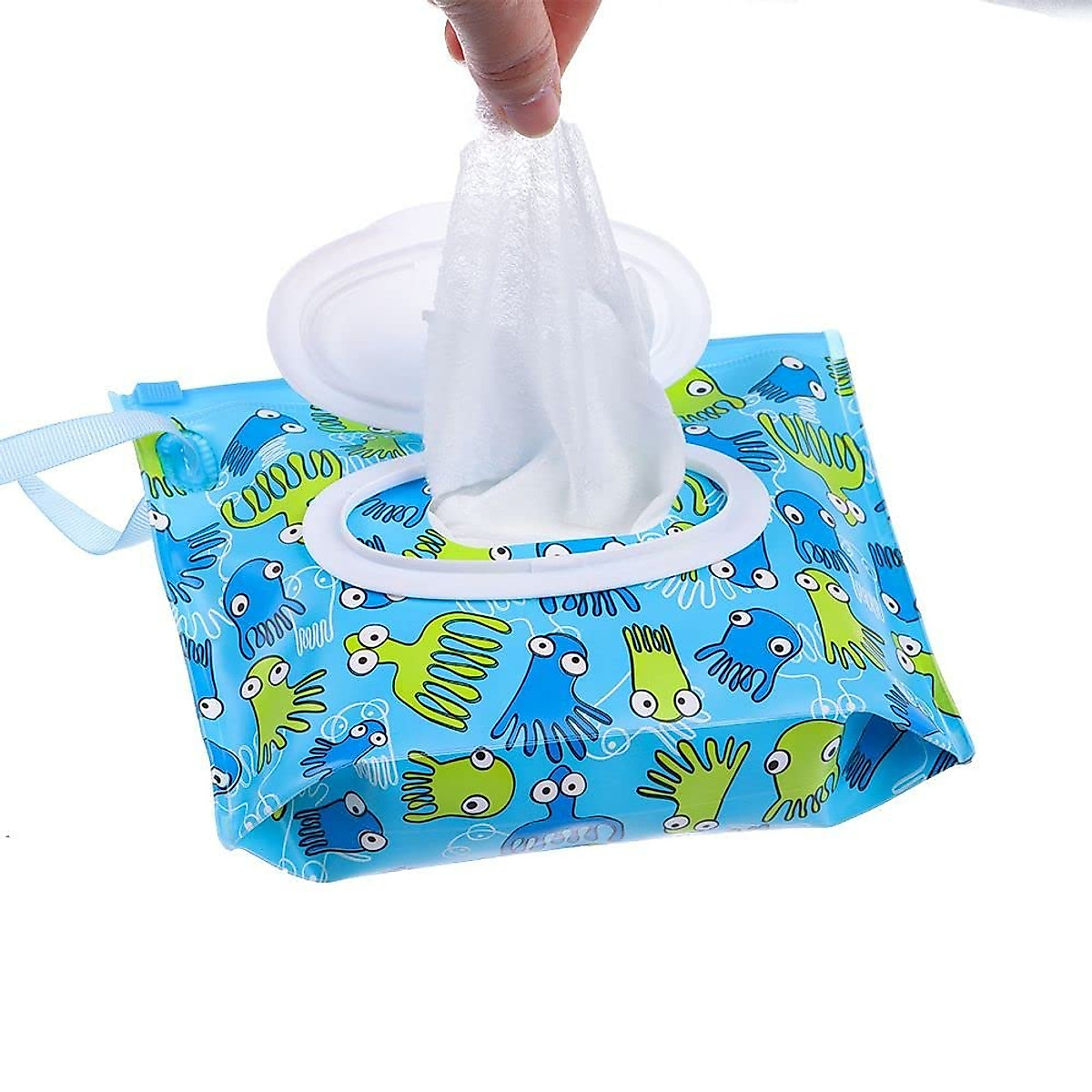 Wet Wipe Bag, Clamshell Wipe Holder, Cute Wet Wipes Bag, Travel Wet Wipes Box, Portable Wipes Container, Eco-Friendly Wipes Case(8)