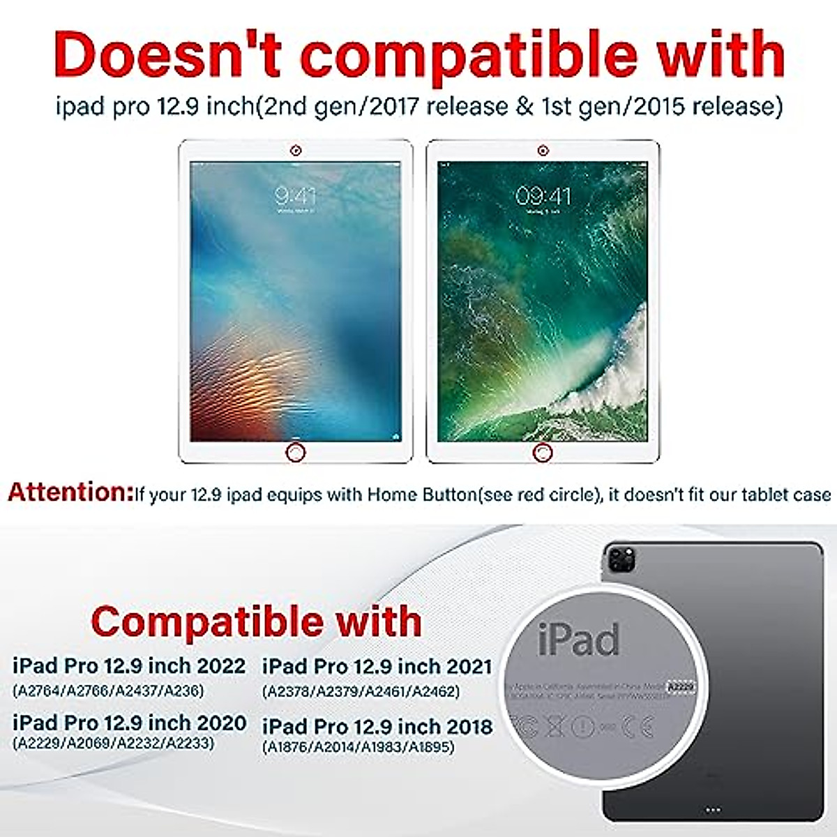 ROSROME for iPad Pro 12.9 inch Case with Screen Protector for Kids[15ft Drop Protection] Heavy Duty Shockproof 12.9 Case with 360 Kickstand Hand Strap Pencil Holder, Not fit iPad 12.9 case 2nd/1st Gen