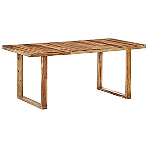 WHOPBXGAD Dining Table,Wooden bar Table, Dining Room Counter Suitable for Living Room, Dining Room, Bistro Table,70.9"x35.4"x29.9" Solid Sheesham Wood