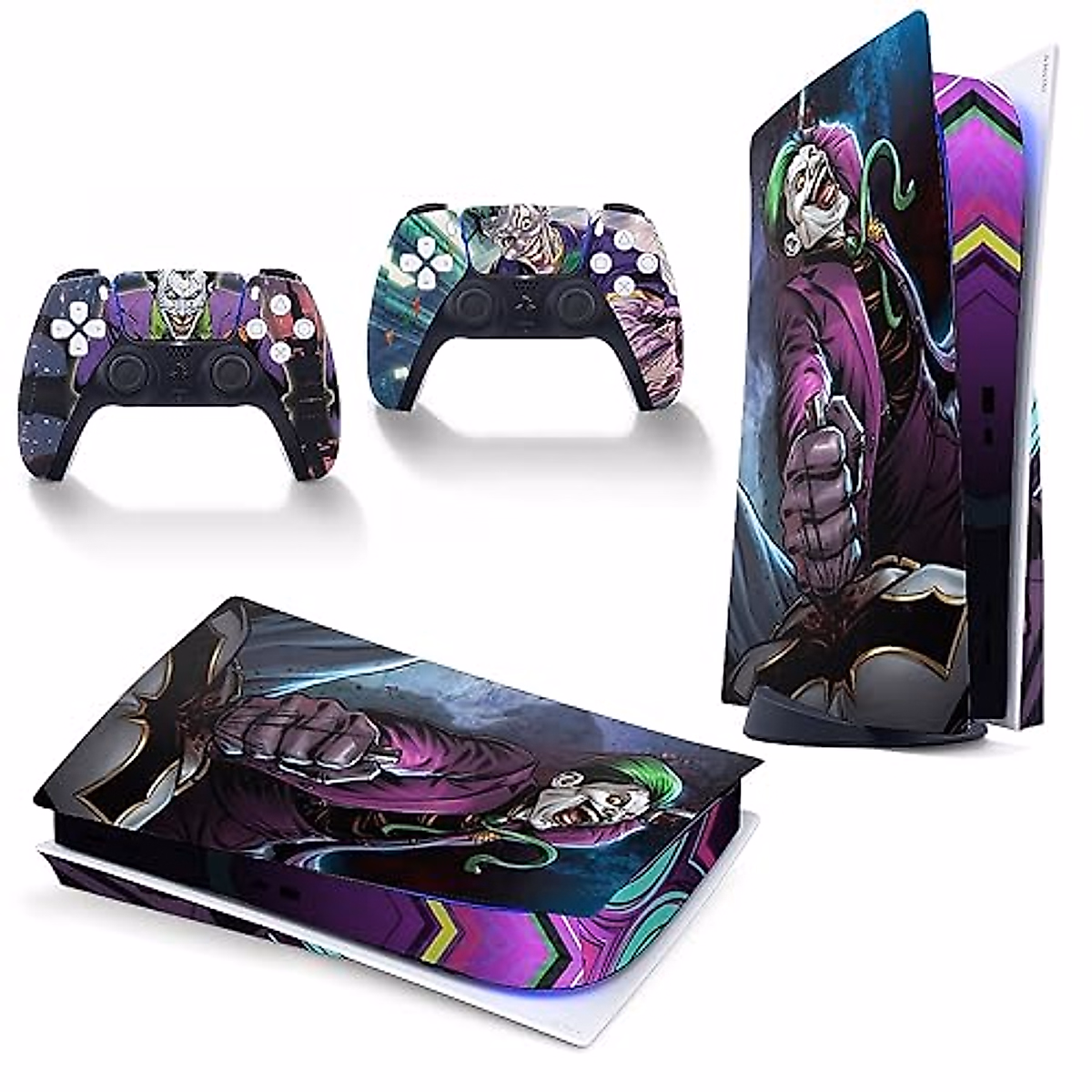 Skins Standard for PS5 Disk Edition Console and Controller Anime Wrap,Compatible with Playstation 5,Easy to Paste Style M