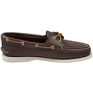 Sperry womens Authentic Original Boat Shoe, Brown/White, 8 US