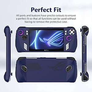 ASUS ROG Ally Silicone Protective Case - Anti Slip, Anti Finger Print, Enhanced Grip Control - Navy