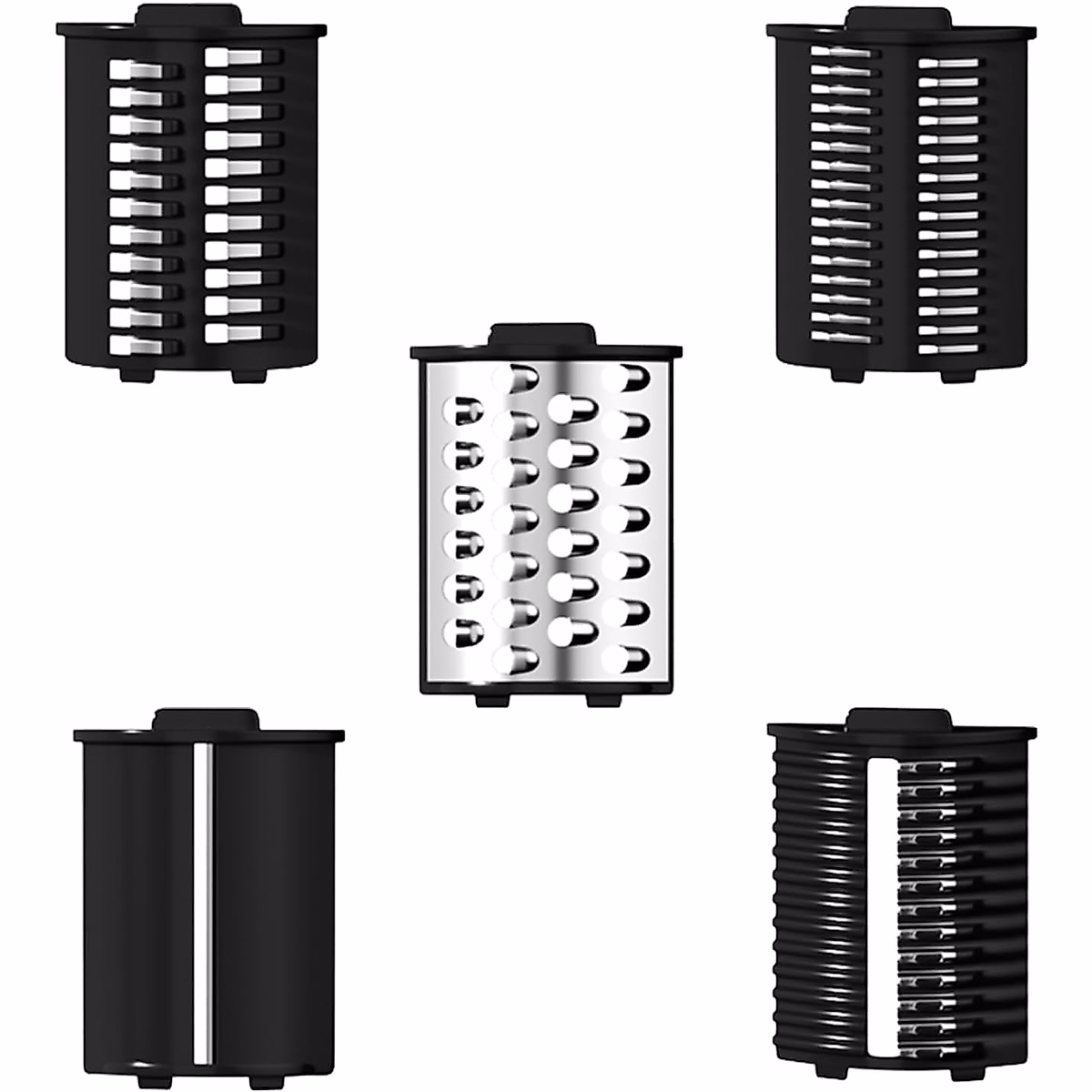 Homparty 5 Sets of Blades, thick wire blade, thin wire blade, slice blade, wavy blade and grinding blade