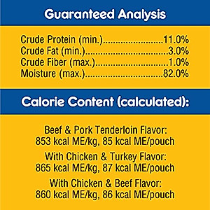 Pedigree High Protein Wet Dog Food Pouches, Variety Pack, 3.5 oz. Pouches,(Pack of 18)