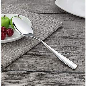 HOMMP 16-Piece Stainless Steel Dessert Spoons