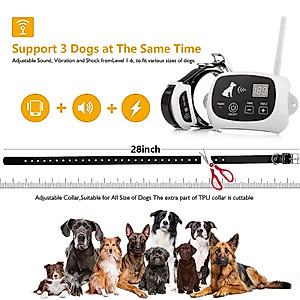 HEXIEDEN Wireless Dog Fence,Outside Stubborn Dog Boundary Fence System,Electric Pet Dogs Containment System,Adjustable Range Up to 1640ft,with IP67 Waterproof Training Collar,for 1 2 3 Dogs,for1dog