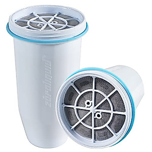 Zeroliquid Upgraded ZR-001, ZR-017, ZR-004 Water Filter Replacement with 0 TDS 6-Stage Filtration System for Longer Life, Replacement Water Filters for Pitchers, Perfect for Hard Water Area (2 pack)