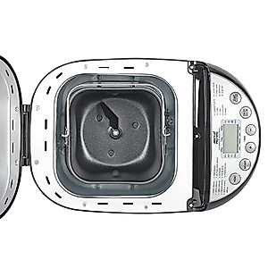 AMERICAN MICRONIC- Bread Maker with 19 Pre-Programmed Menus including Gluten free, 3 Crust Colors, LCD Display, and 550W Power, Stainless Steel top- Model AMI-BM3-550WDx (Black & Steel)