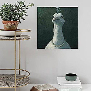 Funny Posters Illustration Michael Sowa Art Guinea Fowl, Diving Pig, Image Conscious The Blue Sofa, Dog with Cone Aesthetic Posters (6) Wall Art Paintings Canvas Wall Decor Home Decor Living Room De