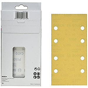 Bosch Professional 2608605257 Wood Top Velcro 8 hole93x185 G180, 93 x 186 mm