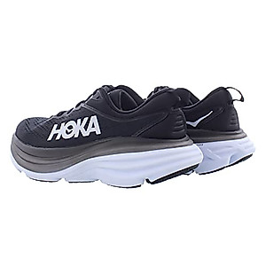 HOKA ONE ONE Bondi 8 Womens Shoes Size 7, Color: Black/White