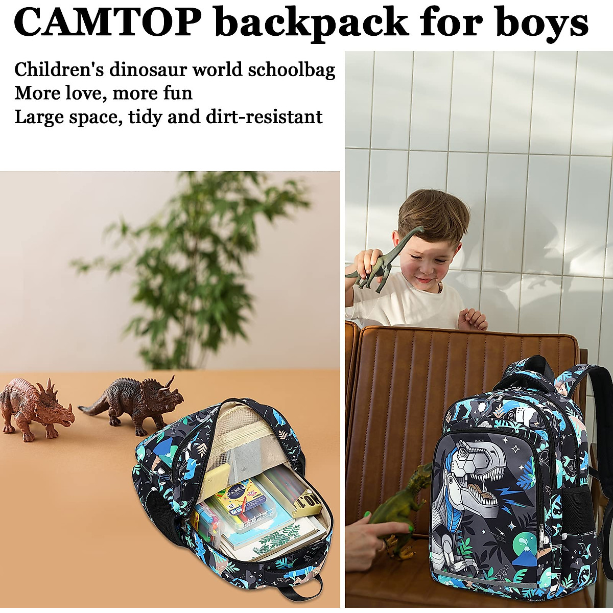 CAMTOP Girls Backpack for School Kids Backpack Preschool Kindergarten Elementary Bookbag