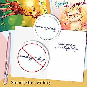 Hat Acrobat 24 Funny Greeting Cards Assortment Box with Envelopes - Funny Thinking of You Cards 24 Unique Designs - Funny Thank You Cards for Coworkers, Friends, Kids, Teachers (Animals)