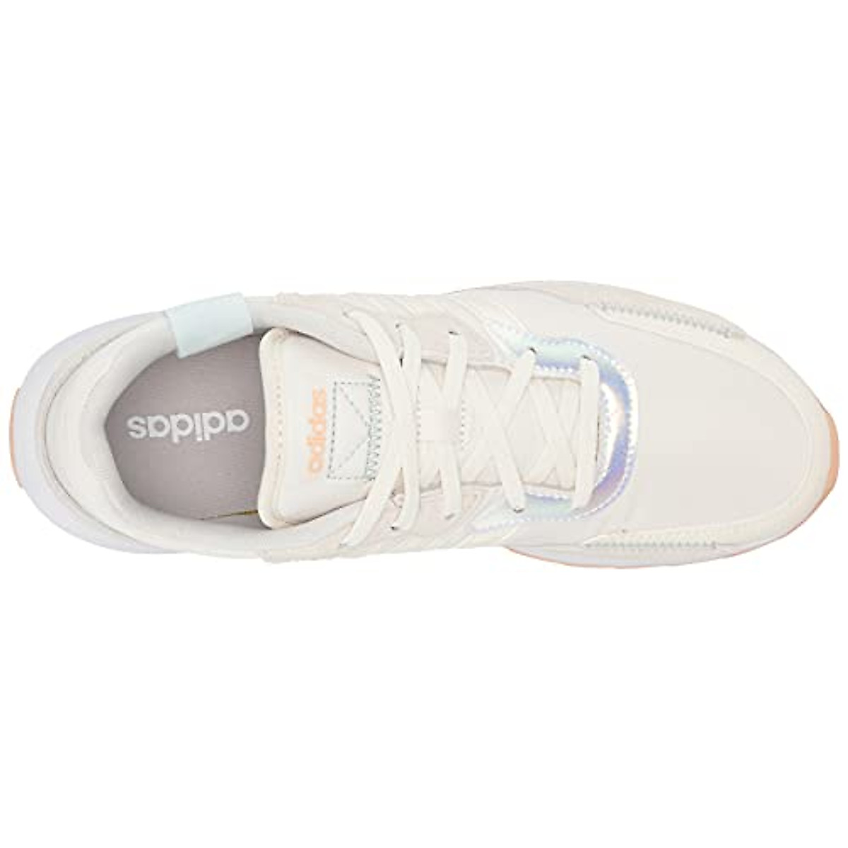 adidas Women's Retrorun Running Shoe, Chalk White/Chalk White/Halo Mint, 6.5