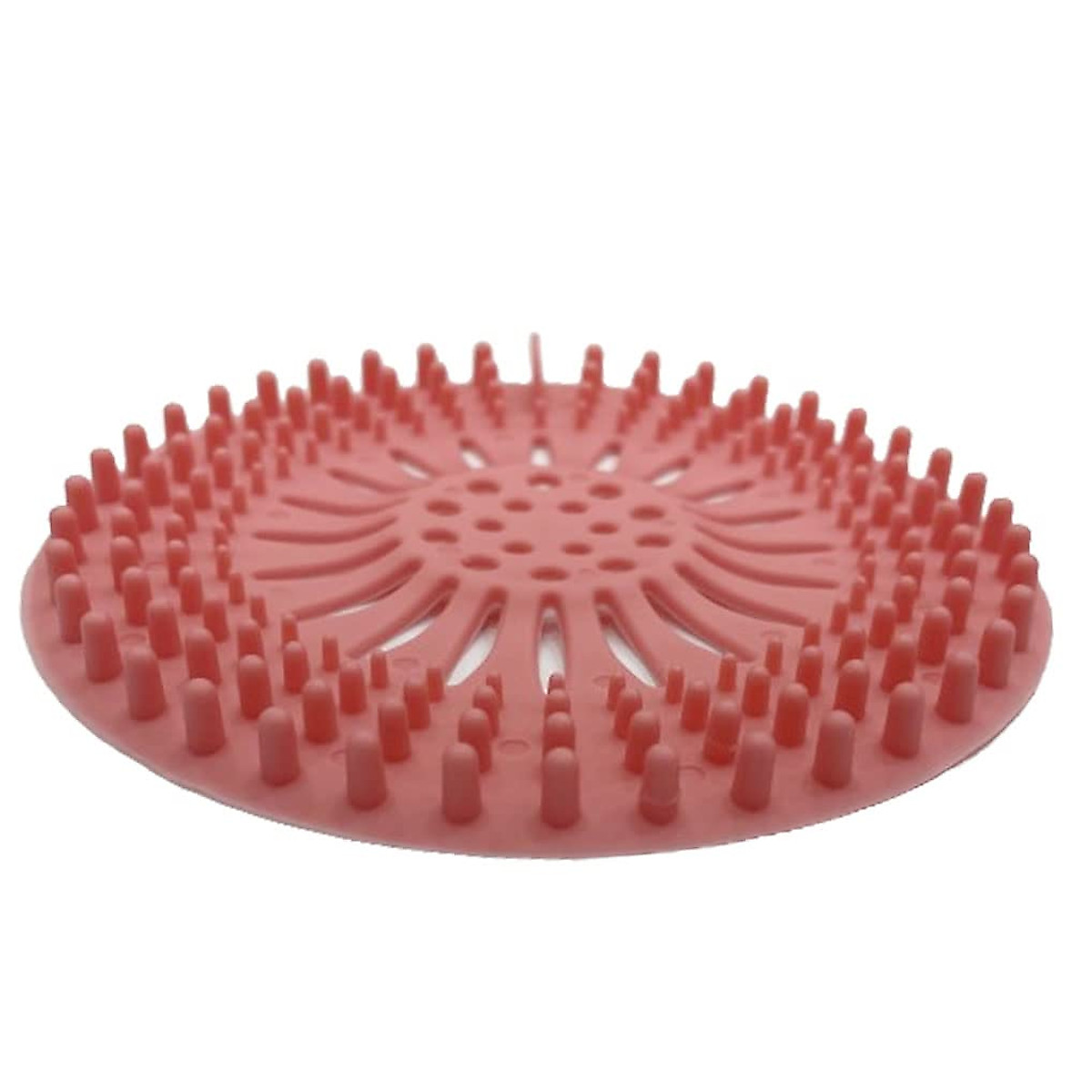 Shower Drain Hair Catcher, Durable Silicone Hair Stopper Easy to Install and Clean for Bathroom Bathtub and Kitchen Pink, 13*13*1cm, AZ-P071-US1189777GJIPBBE