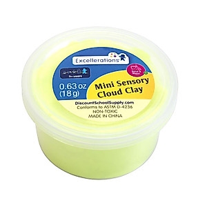 Excellerations Mini Cloud Clay Set of 5, .63 oz Each - Party Favors, Sensory Toys for Kids, Fidget Kit