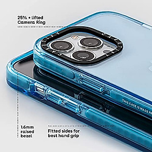 CASETiFY Impact iPhone 13 Pro Max Case [6.6ft Drop Protection] - Check II - Baby Blue Twist - Clear Frost
