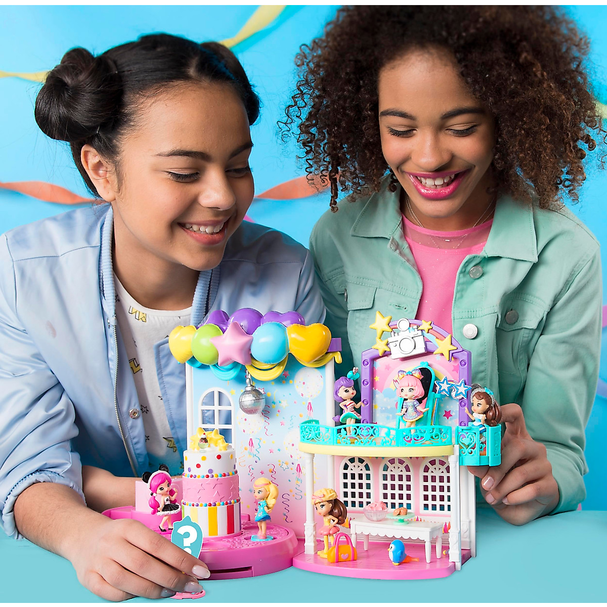 Party Popteenies - Poptastic Party Playset with Confetti, Exclusive Collectible Mini Doll and Accessories, for Ages 4 and Up, Standard