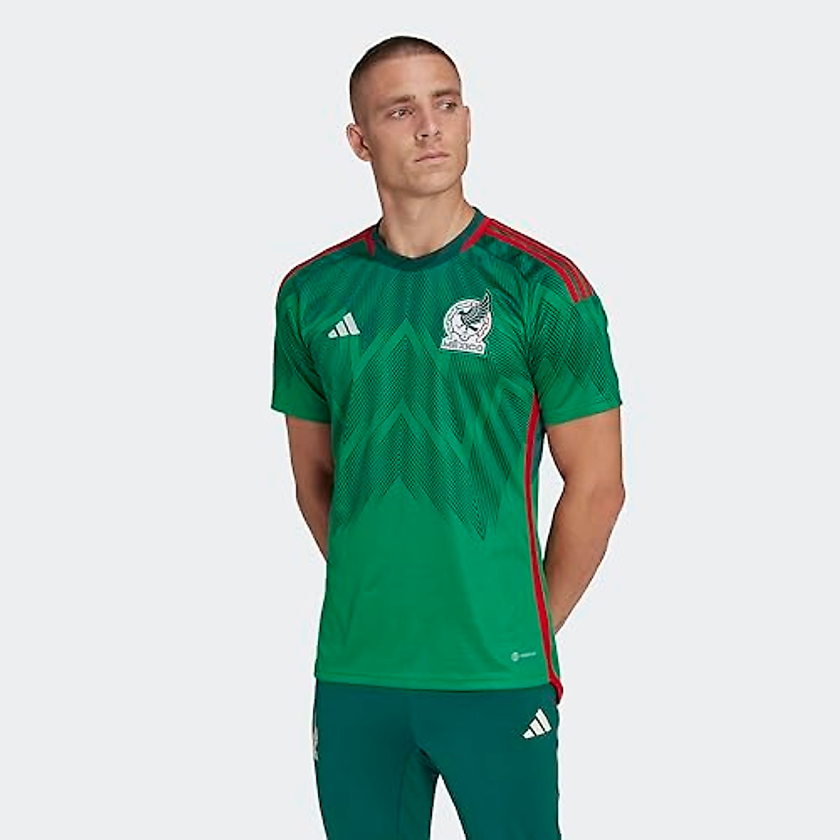 adidas Mexico 22 Home Jersey Men's, Green, Size M
