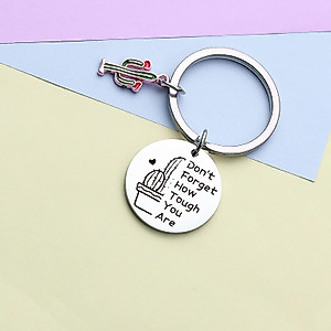 ZNOSVEI Cactus Keychain Encouragement Keychain For Women Cactus Decor Keychain, Cactus Keychain, Standard