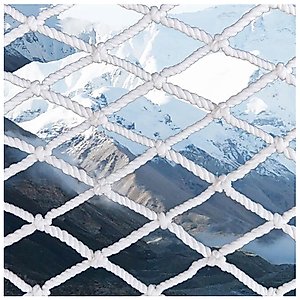 DRISSA Child Safety Net White Rope Net Construction Safety Net 6mm Thick 10cm Mesh. Various (Size:2x4m)