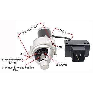 Fullas JQ170-4 Electric Starter Motor Compatible with LCT 414cc Honda GX390 Chinese 420cc OHV Gas Snow Blower Engine