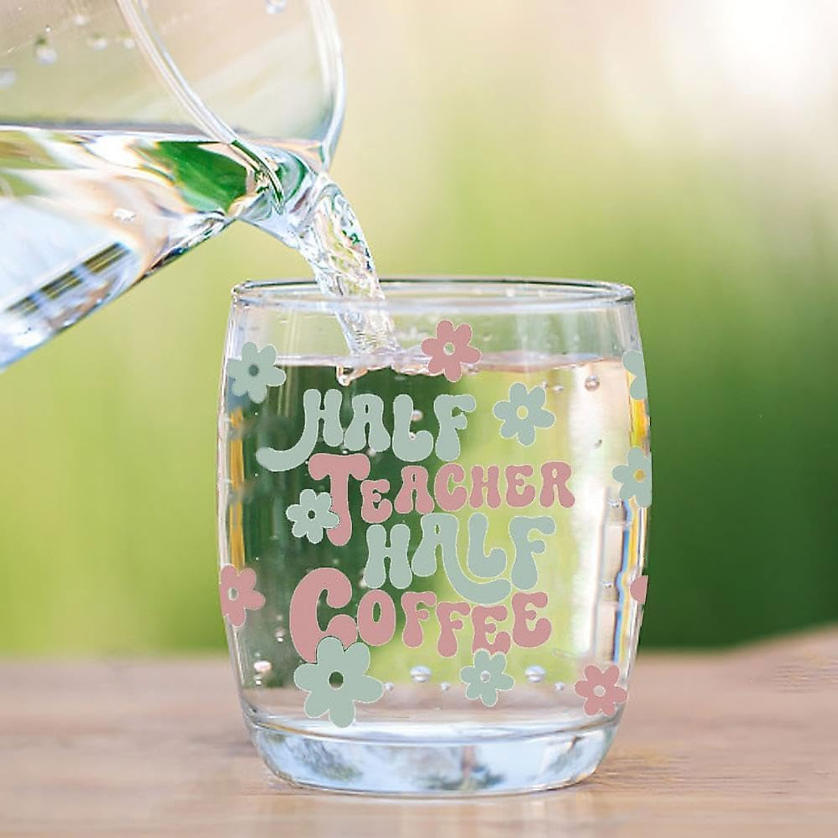 Flower UV DTF Cup Wrap Transfer Sticker Teacher's Day Theme Rub on Transfers for Crafting Waterproof Flower Pattern Decorative Decals for Glass Cups Stickers and Sticker Machines