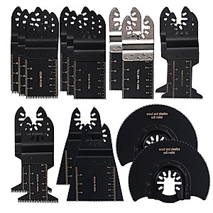 HIFROM Multi Tool Saw Blade Pro Grade Universal Oscillating Ecut Fits Fein Multimaster Genesis Bosch Craftsman Nextec Ridgid Milwaukee Dewalt Chicago Stainley Skil King 16pcs