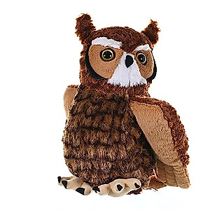 Wild Republic Great Horned Owl Plush, Stuffed Animal, Plush Toy, Kids Gifts, Cuddlekins 12", Model Number: 12310