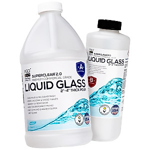 Deep Pour Epoxy Resin Kit Crystal Clear Liquid Glass 2 to 4 Inches Food Grade Safe Clear Epoxy Resin, Single Pour, Live Edge, River Tables and Wood Filler- 0.75 Gallon Clear Casting Resin Kit 2:1