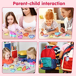 Kids Party Favors Pop Keychain Fidget Toys,Easter Eggs Fillers,Easter Basket Stuffers for Kids,Easter Gifts for Girls,Easter Party Favors Classroom Prizes