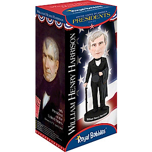 Royal Bobbles William Henry Harrison Bobblehead, Premium Polyresin Lifelike Figure, Unique Serial Number, Exquisite Detail