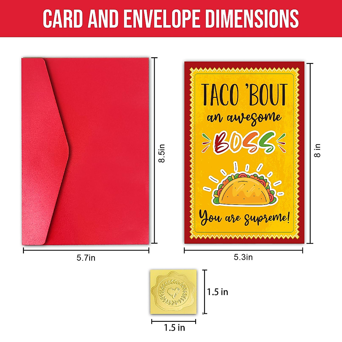 Taco Boss Day Card, Boss Appreciation Card, Boss’s Day Gift (Awesome Boss)