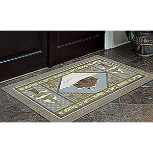 Brumlow MILLS Snow Cabin Washable Let It Snow Print Indoor or Outdoor Holiday Rug for Living or Dining Room Mat, Bedroom Carpet and Kitchen Runner Rug, 30" x 46", Neutral