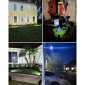 LOTMOS Solar Spot Lights Outdoor, [10 Pack/72 LED/3 Modes] 2-in-1 Solar Landscape Spotlights, Auto On/Off IP67 Waterproof Solar Powered Wall Lights for Front Door, Backyard, Garage, Deck(Cool White)
