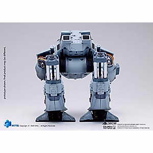 Hiya Toys Robocop: Battle Damaged ED-209 1:18 Scale Action Figure, Multicolor
