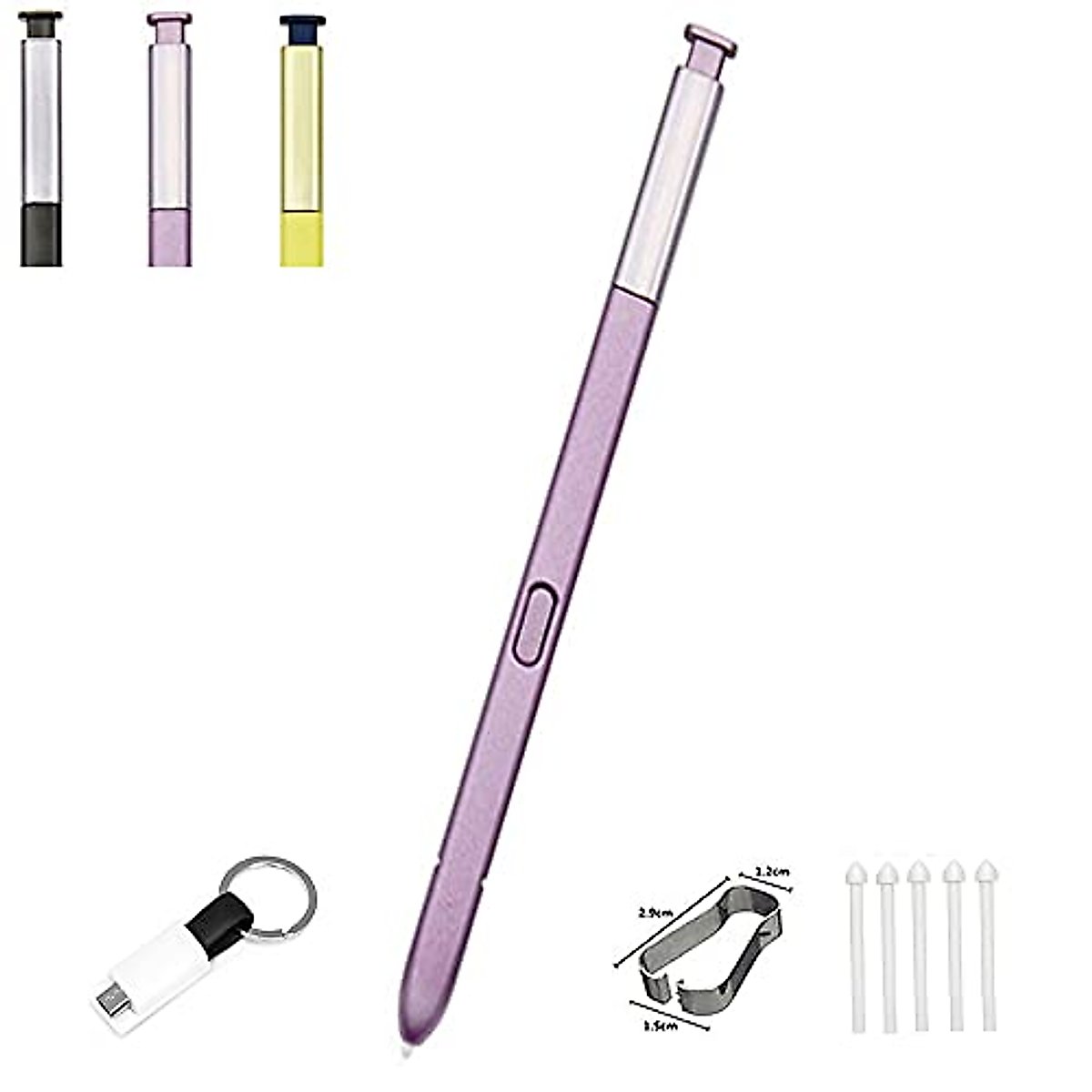 Replacement Galaxy Note 9 Pen .Replacement Note 9 Stylus.Compatible with Galaxy Note9 N960 SM-N960U SM-N960+Type C Charger +Tip/Nib (Purple)