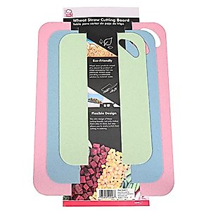 Chef Craft Eco Wheat Straw, Cutting Board, 3 Piece Set, Assorted