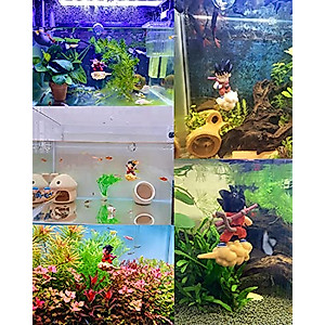 JSUPMKJ 2 Pieces Floating Fish Tank Decorations Lovely Cartoon Character Aquarium Decoration Floating Device Fish Tank Accessories Fish Playmate for All Kinds Fish Tanks