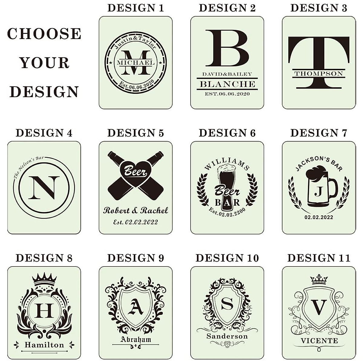 Personalized Wall Mounted Magnetic Bottle Opener, Custom Engraved Beer Bottle Openers with Cap Catcher, Perfect Gifts