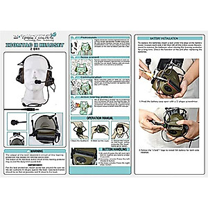 【Z-TAC Official Store】 ZTactical Comta II TacticalHeadset（Z041-FG）+ U94 zPTT Kenwoo Push-to-Talk（Z113KEN） Noise Reduction Headphones WalkieTalkie Dual zPTT for Military Radio