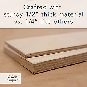 Back40Life Wooden Kids Growth Chart Ruler for Boys and Girls (Adventure Awaits) (Ebony Wash)