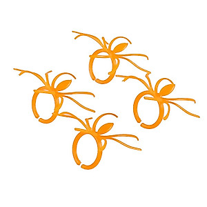 Crazy Night Halloween Spider Rings Plastic Cupcake Topper Halloween Party Favors -144 pcs (Multicolored)