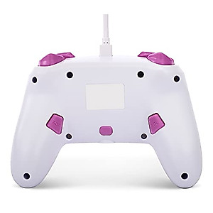 PowerA Enhanced Nintendo Switch Wired Controller - Princess Peach Battle, Mario, Gamepad, game controller, Mappable Advanced Gaming Buttons, 10ft Cable, 3.5mm headphone jack, Wired Pro Controller for Switch, Officially Licensed by Nintendo
