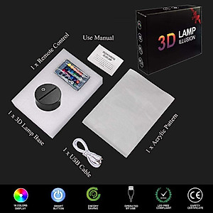 Guitar Gifts, Guitar 3D Night Light Illusion Lamp for Kids, Guitar Lover Gifts from Age 2 3 4 5 6+ Years for Girls Boys Men Women - 16 Colors Changing with Remote Control