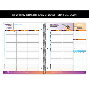 Dated Middle High School Student Planner 2023-2024 Academic School Year, Large (8.5" by 11") Matrix Style Datebook with Classic Middle/High Matrix Cover